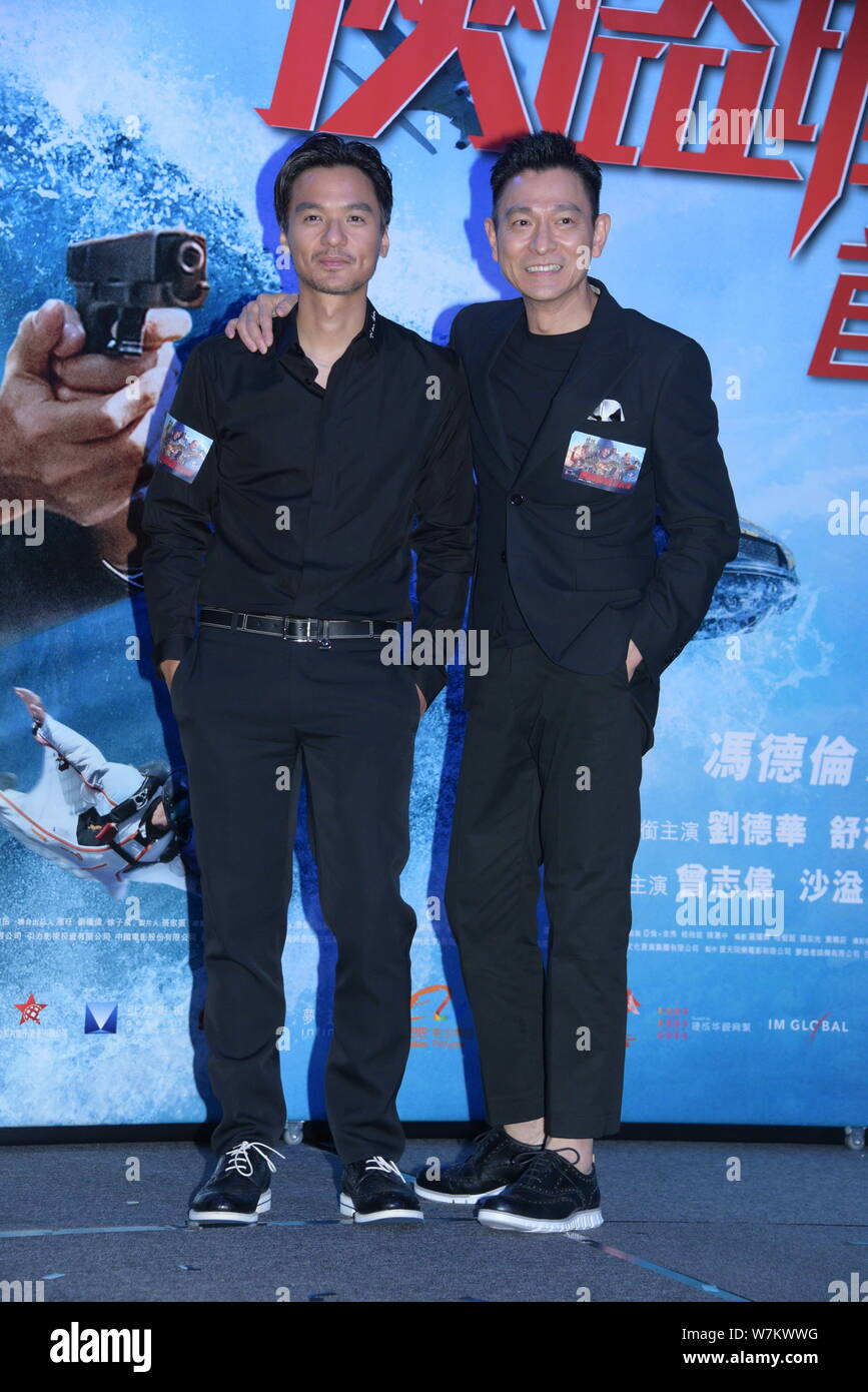 Hong Kong actor and director Stephen Fung, left, and singer and actor ...