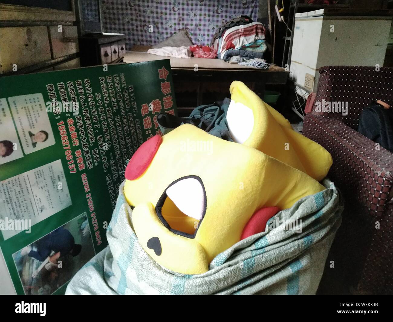 View of the Pikachu costume dressed by 71-year-old Chinese woman Han ...