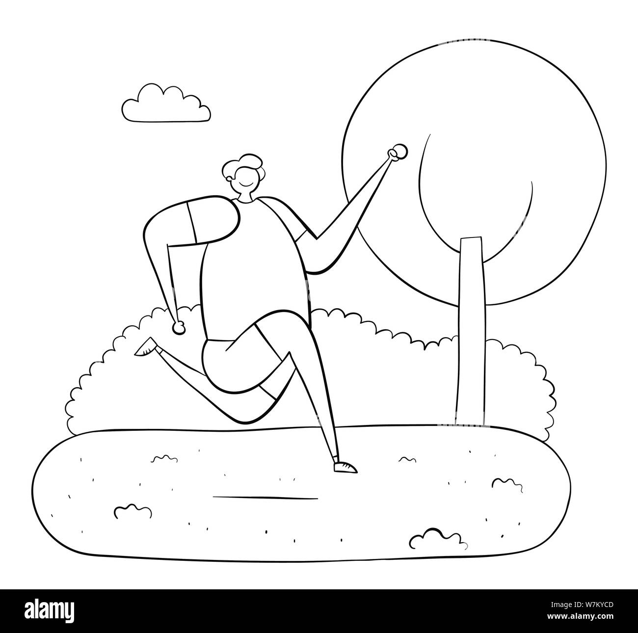 Marathon in the woods Stock Vector Images - Alamy