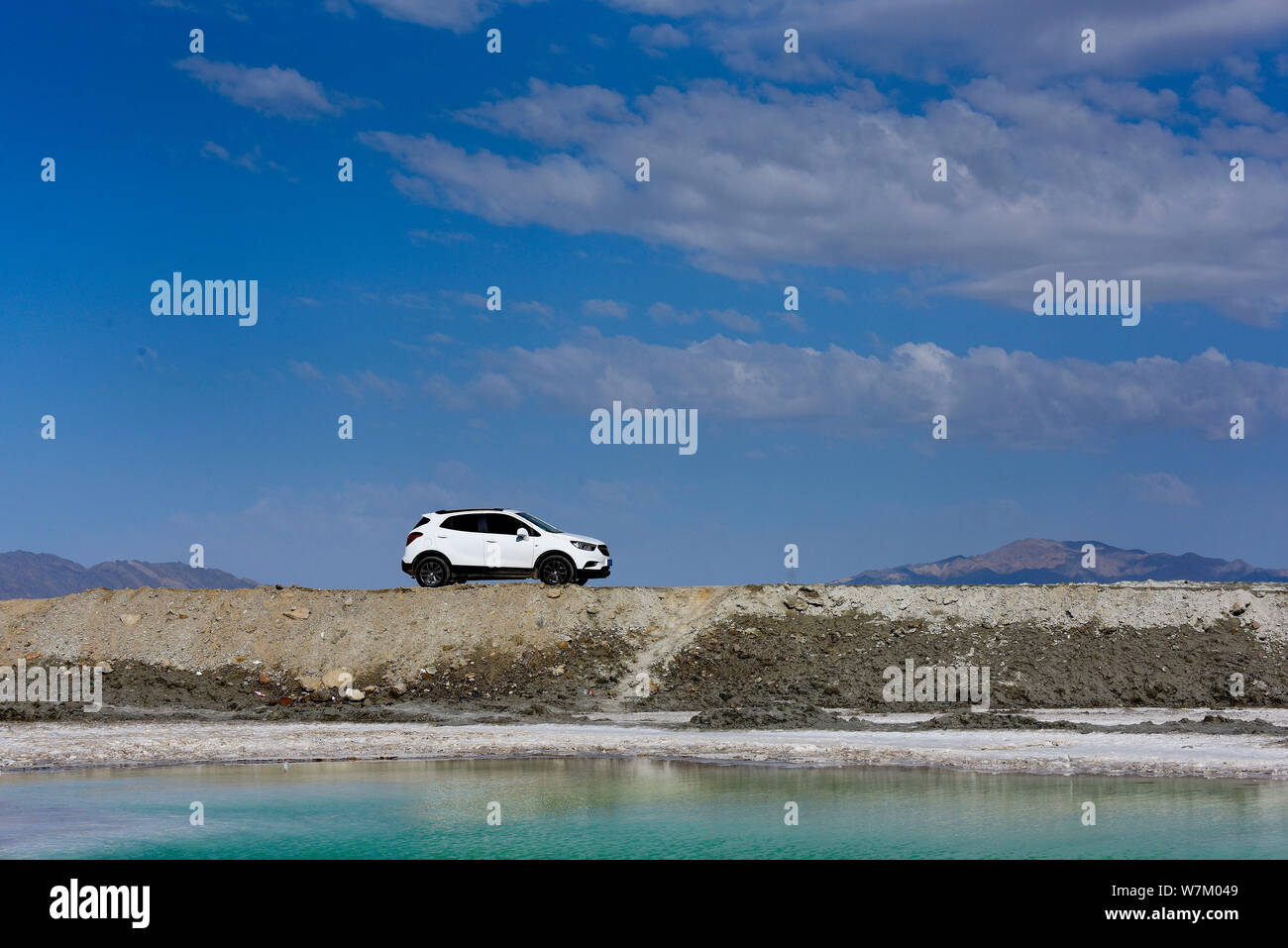 Landscape of the Da Qaidam Salt Lake in Da Qaidam Administrative ...