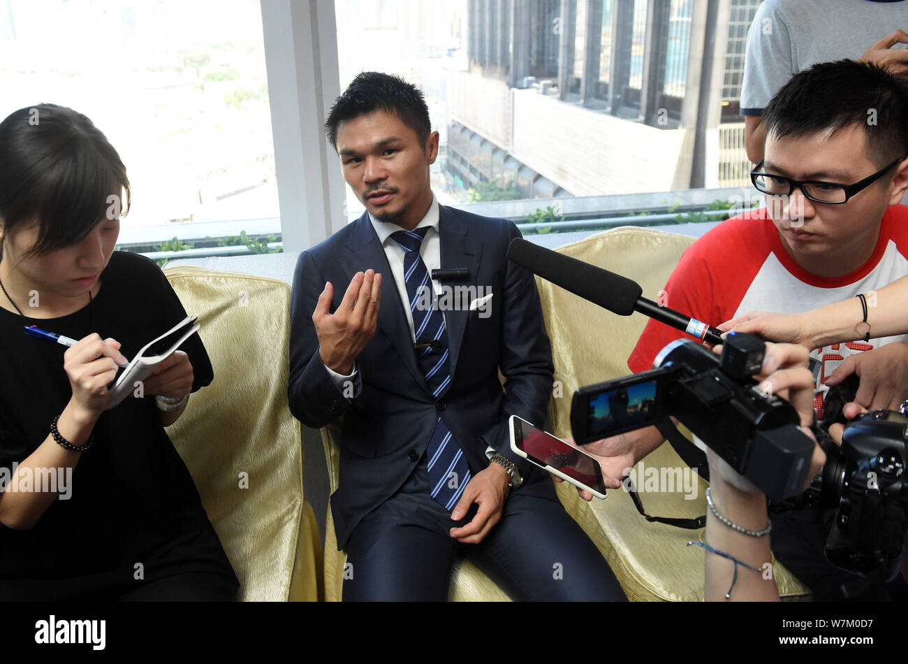 Japanese boxer Kohei Kono attends a press conference for the "Clash of ...