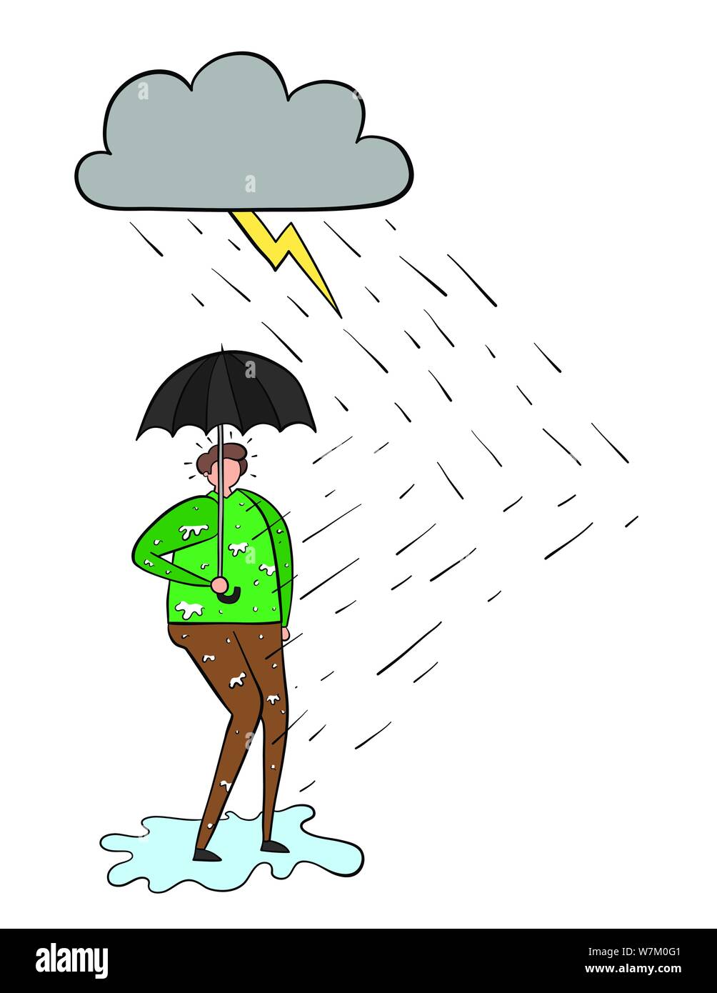 Wet miserable people Stock Vector Images - Alamy