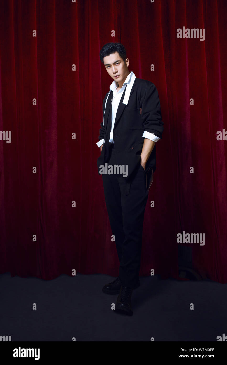 Chinese actor Elvis Han Dongjun poses for portrait photos during an ...