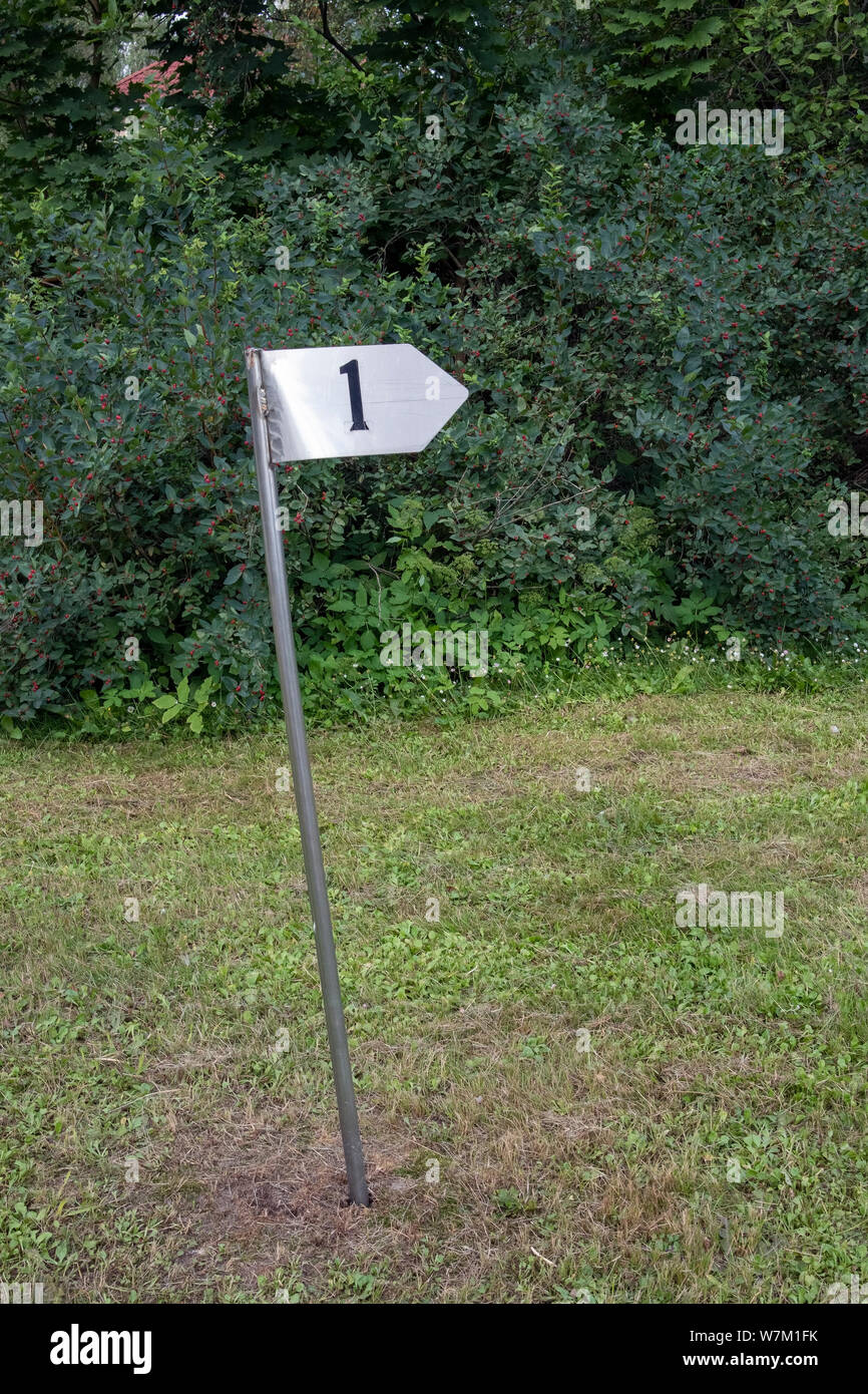 Number one sign post outdoors Stock Photo - Alamy