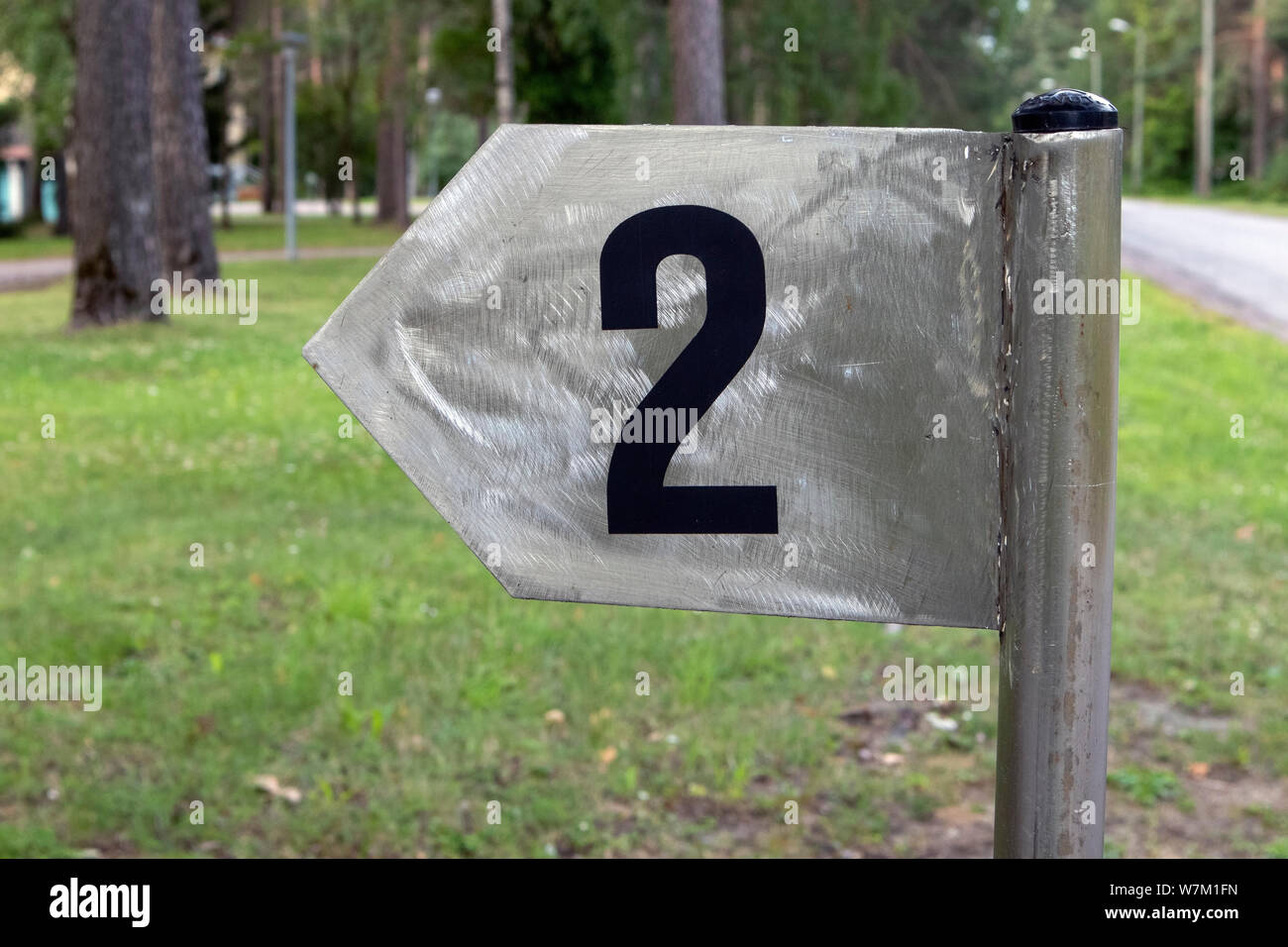 Number two sign post outdoors Stock Photo - Alamy