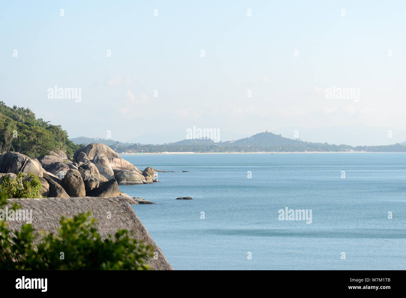 Beautiful view of the ocean and the coast of Koh Samui, Thailand Stock ...