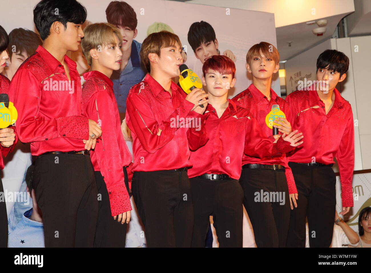 Members of South Korean boy group Seventeen, also stylized as SVT ...