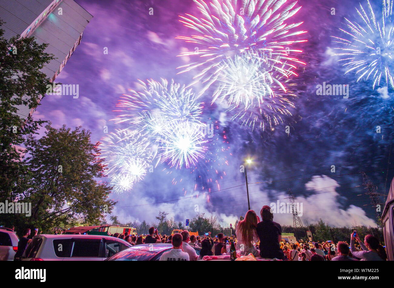 Fireworks festival in moscow hi-res stock photography and images - Alamy