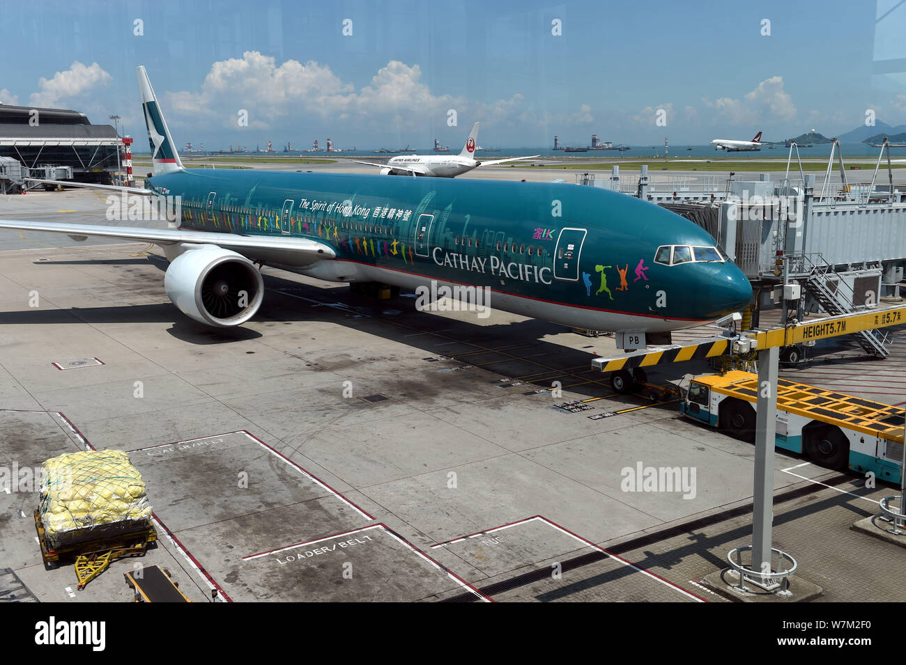 --FILE--A jet plane of Cathay Pacific Airways is pictured at the Hong ...