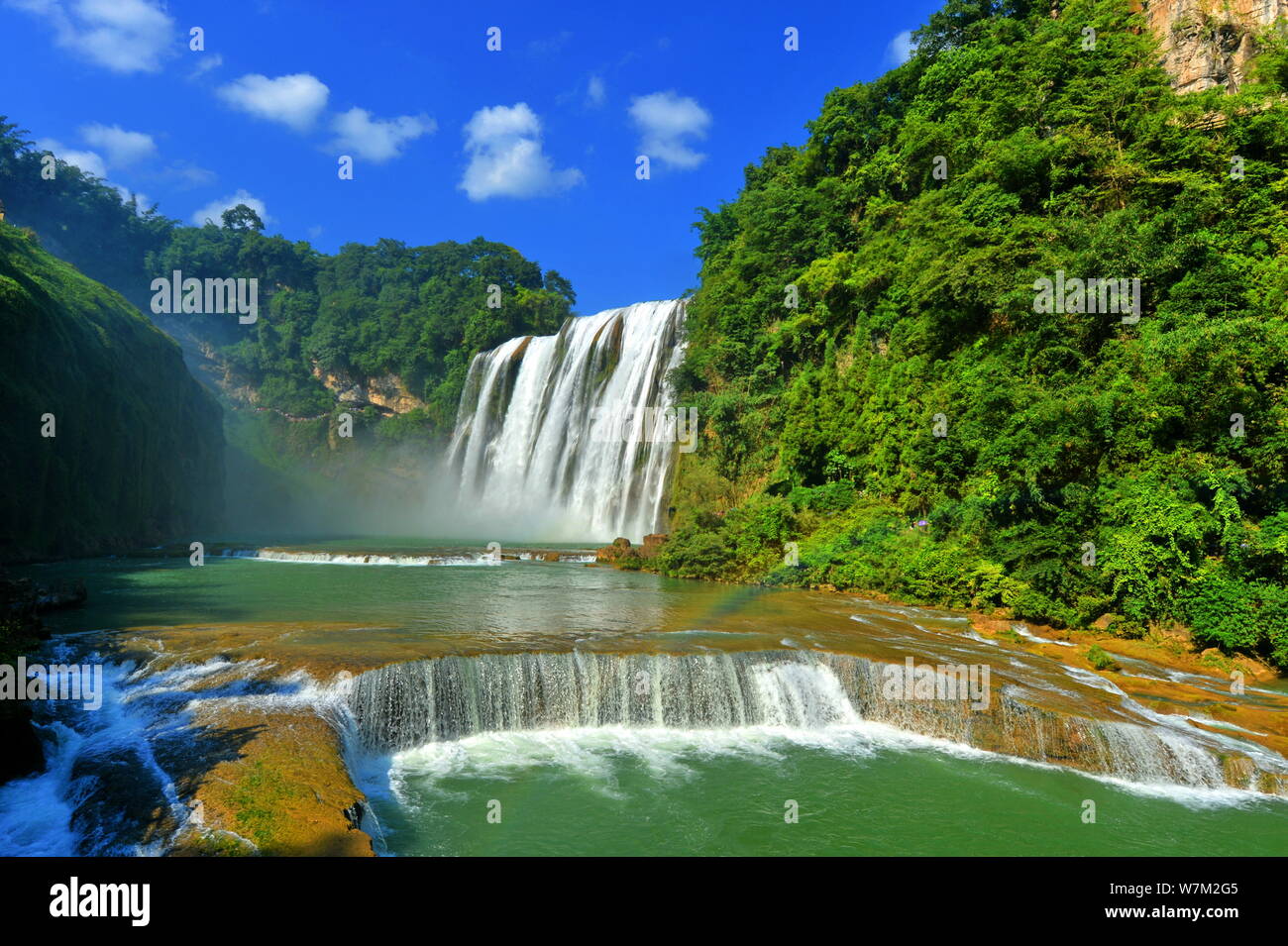 --FILE--View of the Huangguoshu Waterfall scenic spot in Anshun city ...