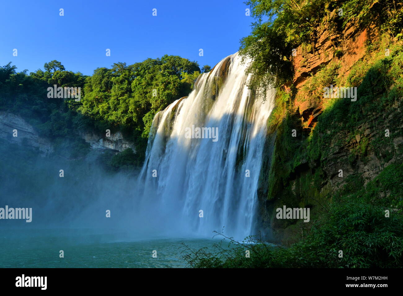 --FILE--View of the Huangguoshu Waterfall scenic spot in Anshun city ...