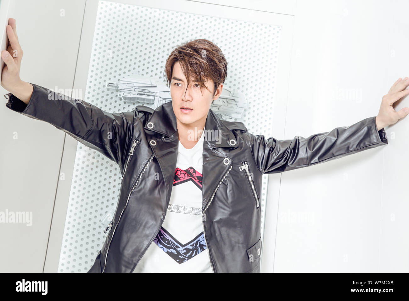 Taiwanese singer Kenji Wu poses for portrait photos during an exclusive ...