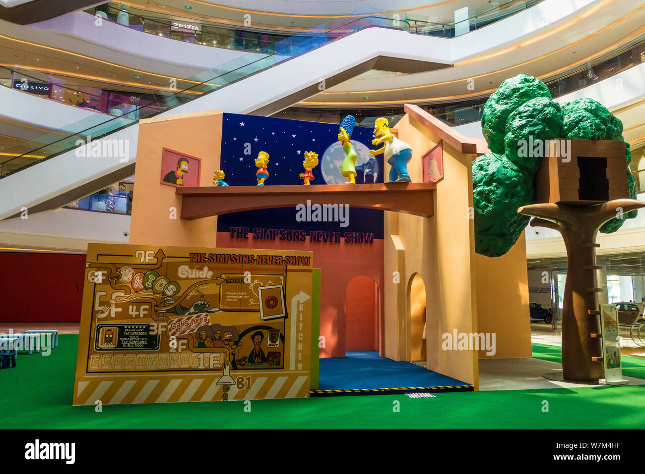 View of the Kwik-E-Mart at the exhibition of the American animated ...