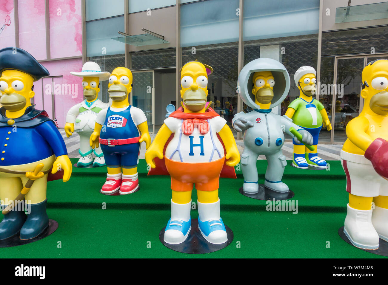 Life-size sculptures of characters in the American animated sitcom ...