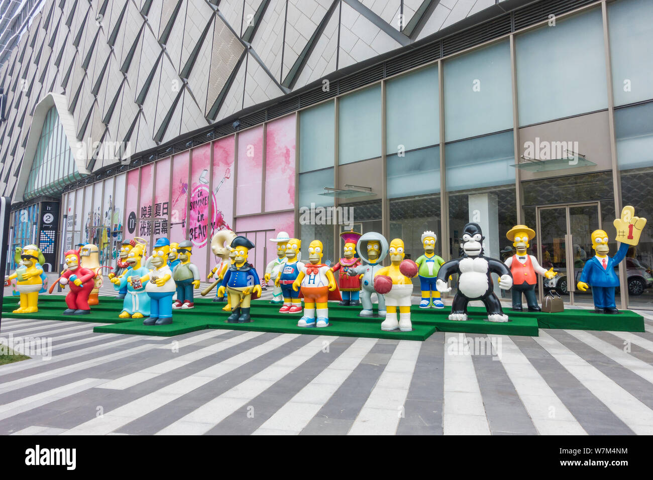 Life-size sculptures of characters in the American animated sitcom ...