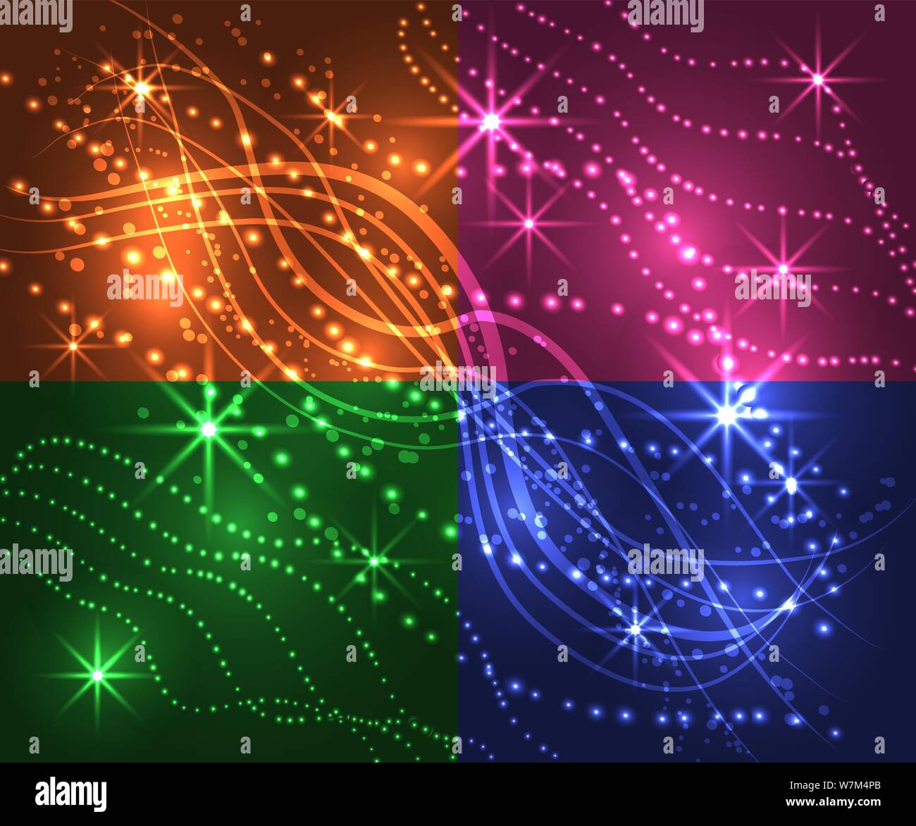 Background with glowing dots. Neon light Stock Vector Image & Art - Alamy