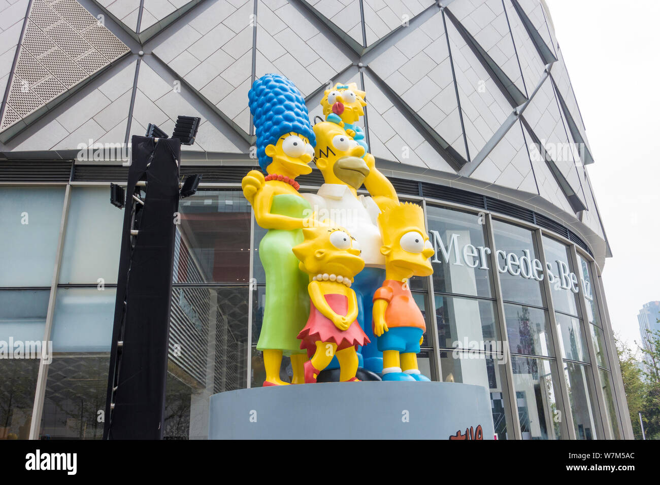 Life-size sculptures of characters in the American animated sitcom ...