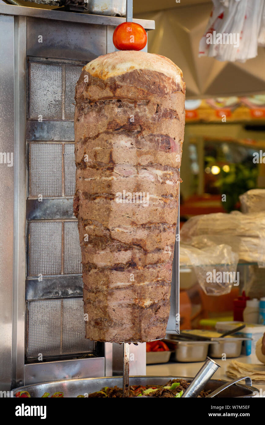 Traditional Turkish food Doner Kebab Shawarma meat Stock Photo - Alamy
