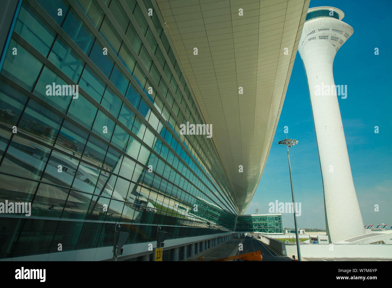 View of the newly-built T3 terminal of the Wuhan Tianhe International ...
