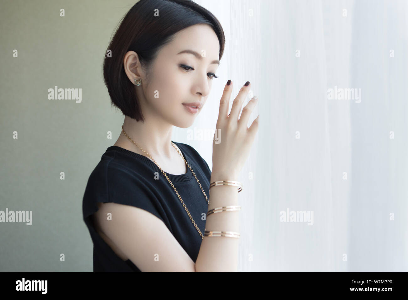 Taiwanese actress Ariel Lin poses for portrait photos during an ...