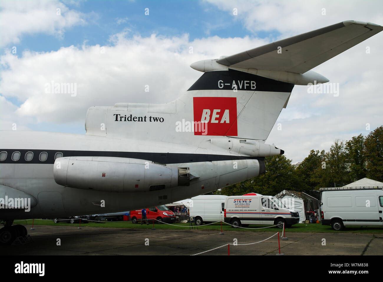 BEA Hawker Siddeley Trident 2E at the Imperial War Museum Duxford Stock ...