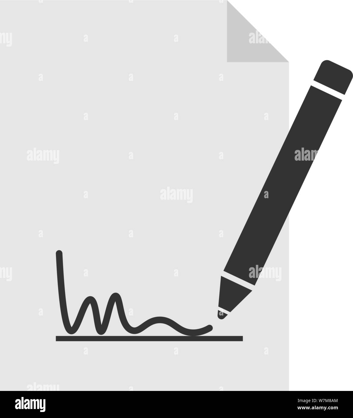 Black and white document Stock Vector Images - Alamy