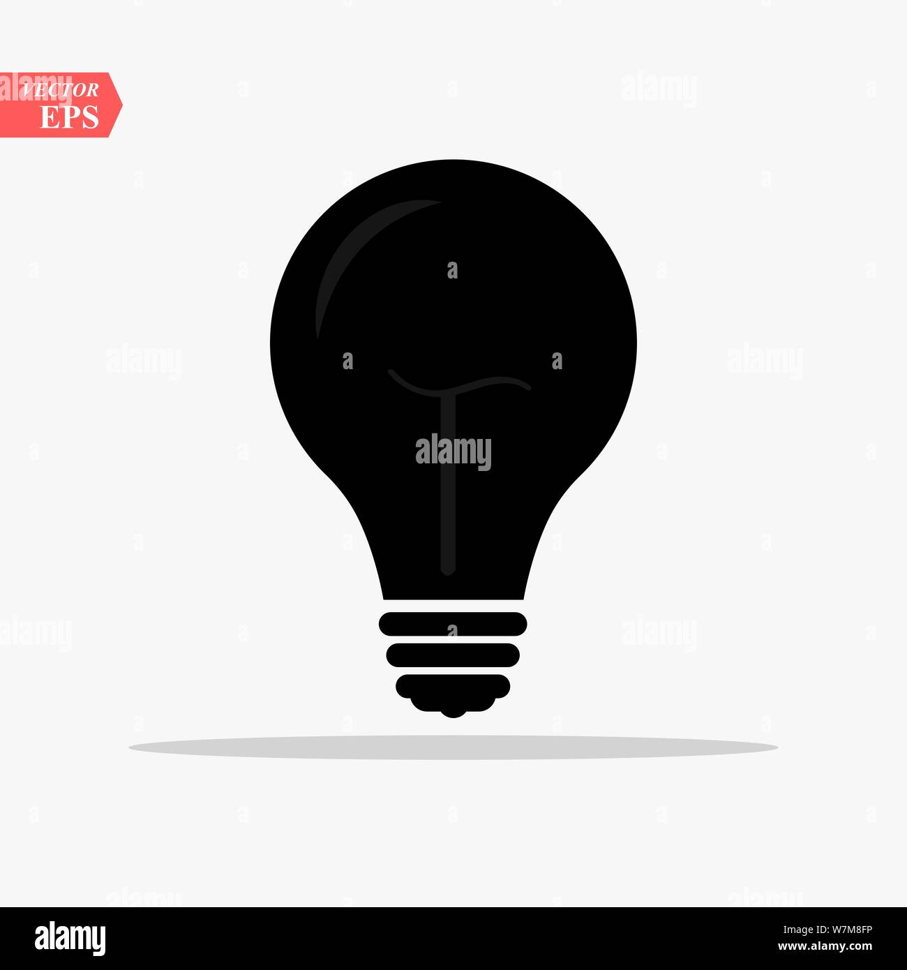 Bulb light vector icon. Lighting Electric lamp. Electricity, shine. Light Bulb icon vector ...