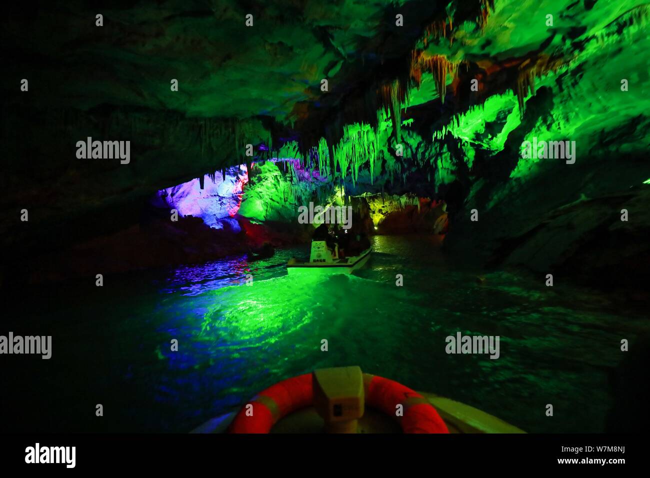 Inside view of the world's longest submerged cavern system Benxi ...