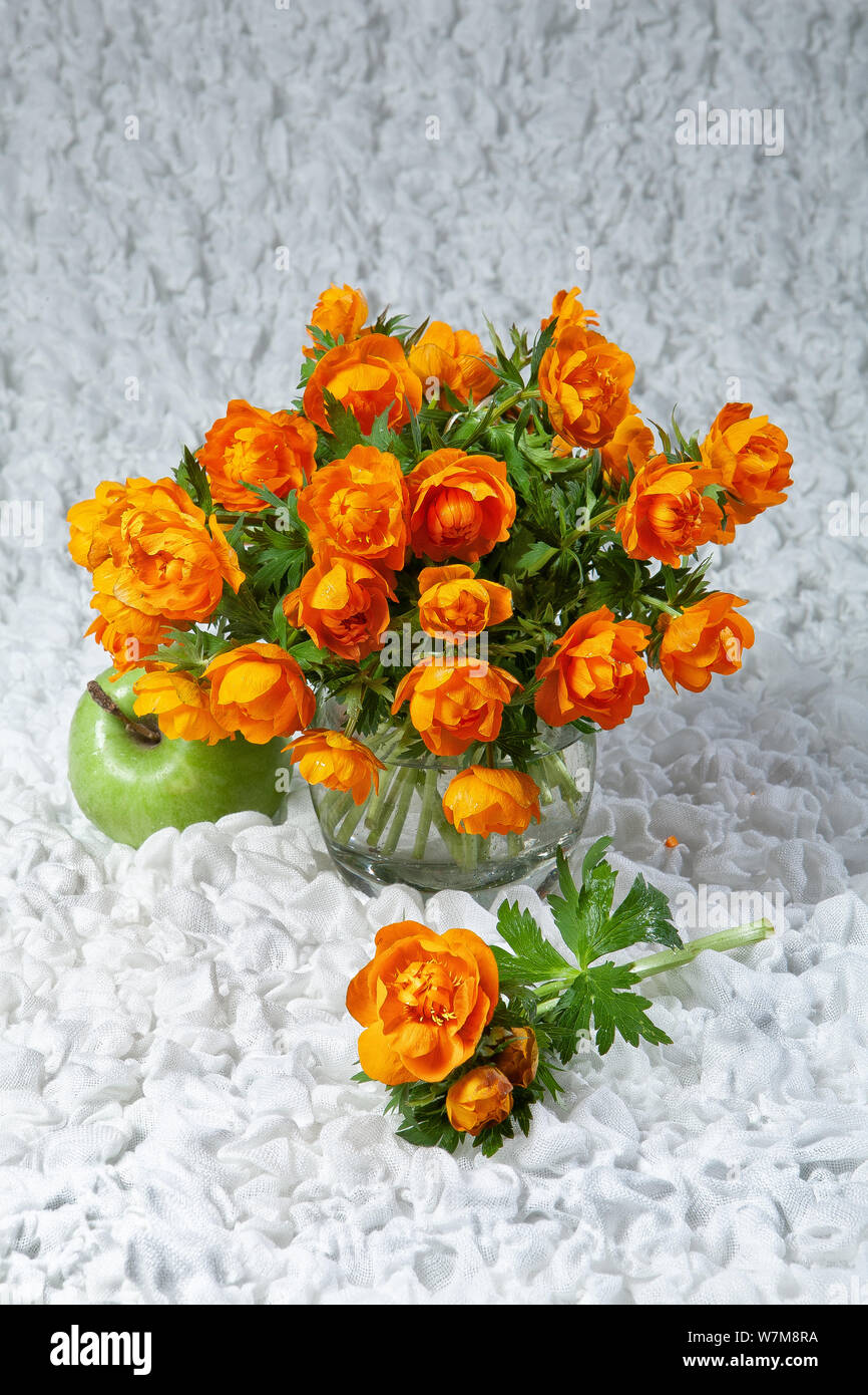 Bouquet with flowers on a studio background Stock Photo - Alamy