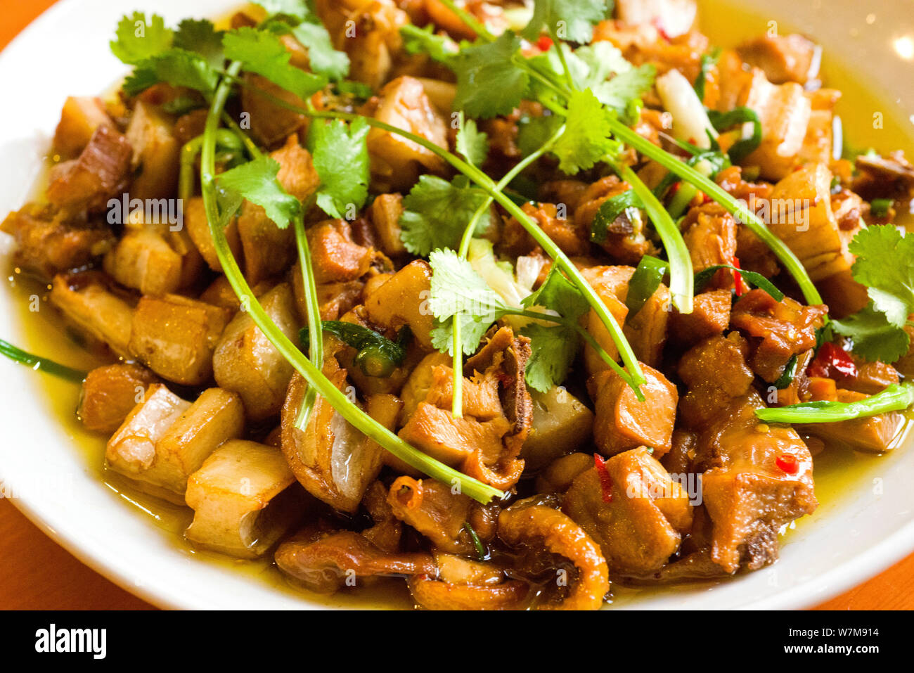 --FILE--View of a dish of Braised Chicken Rice at a cafeteria in ...