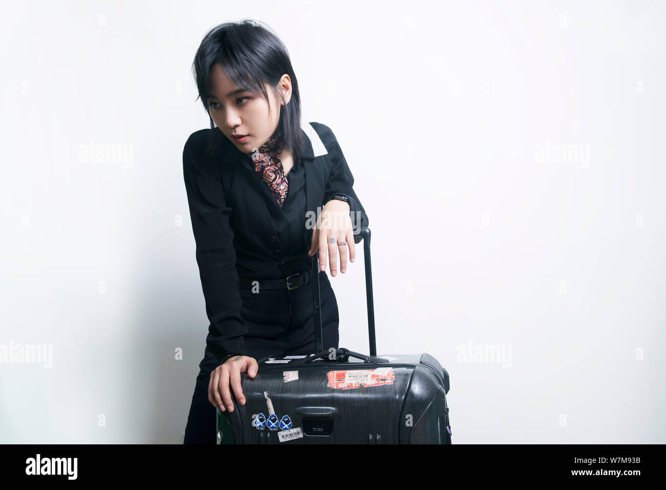 Chinese singer Zhou Bichang poses for portrait photos during an ...