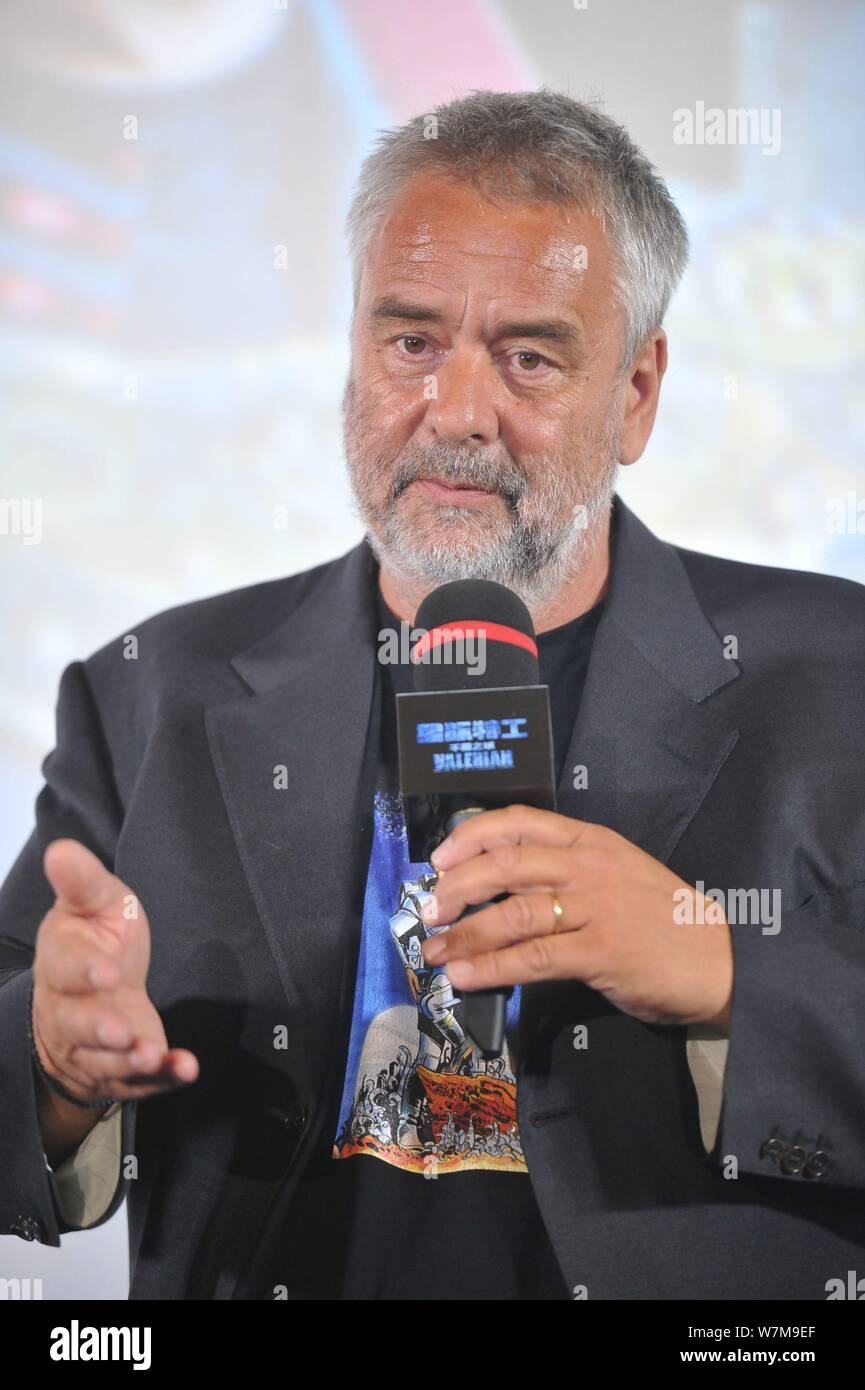 French director Luc Besson attends a premiere event for his new movie ...