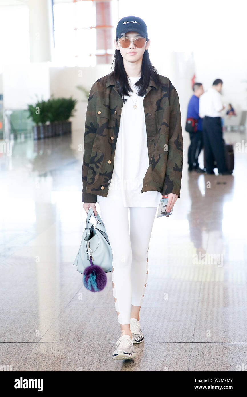 Chinese model Ming Xi or Xi Mengyao is pictured at the Beijing Capital ...