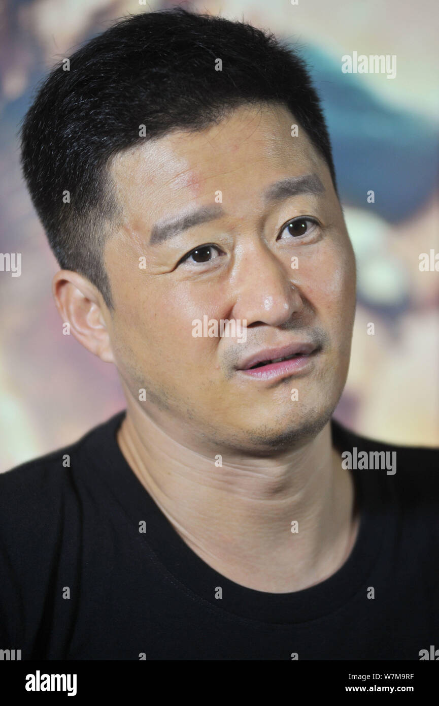 Chinese actor and director Wu Jing attends an interview for his movie ...
