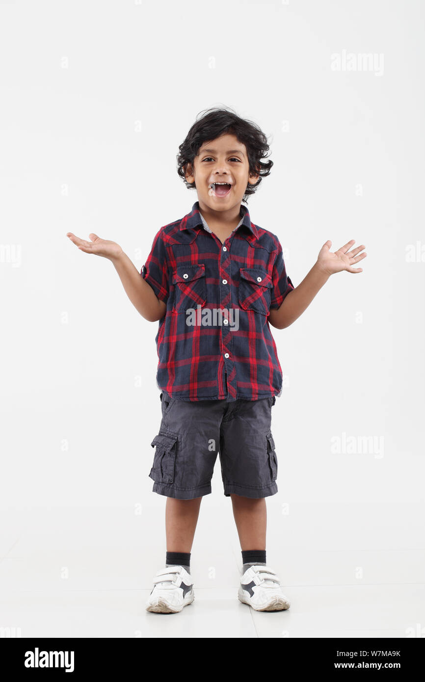 Boy face excited studio hi-res stock photography and images - Alamy