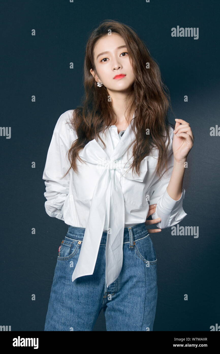 Chinese Actress Zhang Xueying Poses For Portrait Photos During An