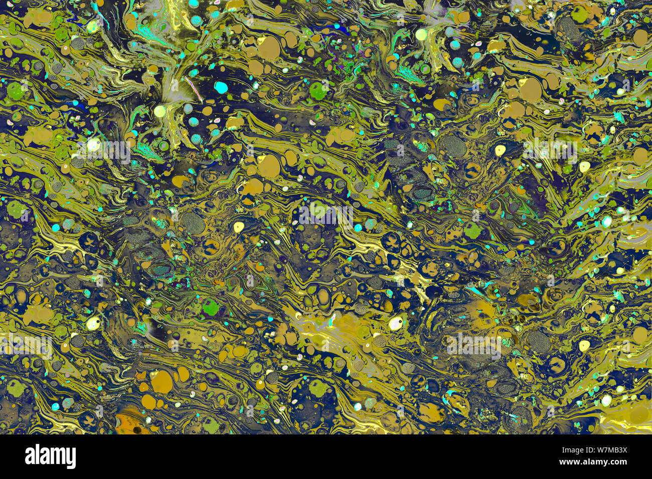 Traditional Ottoman Turkish abstract marbling art patterns as ...