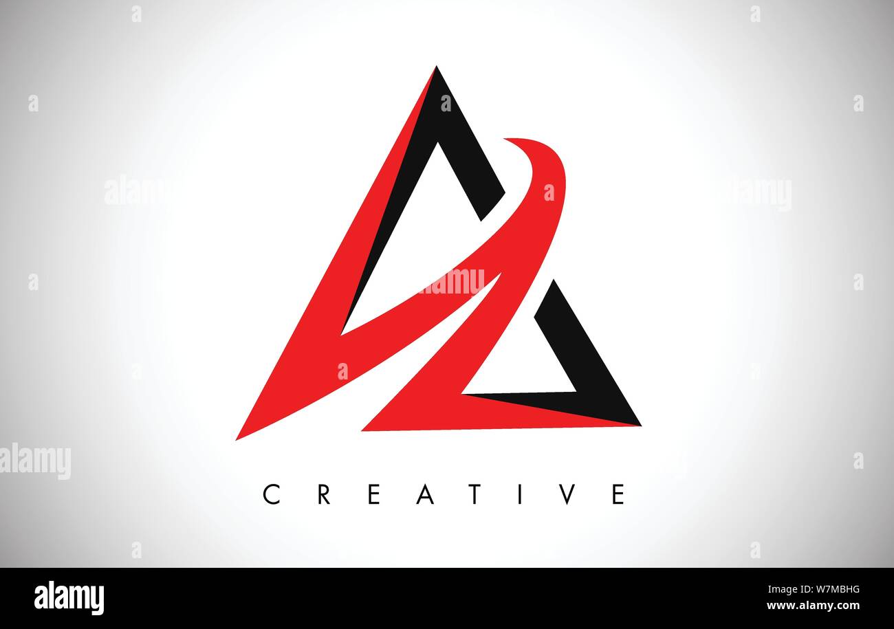 A Letter Red and Black Design Logo. Letter A Icon Logo with Monogram ...