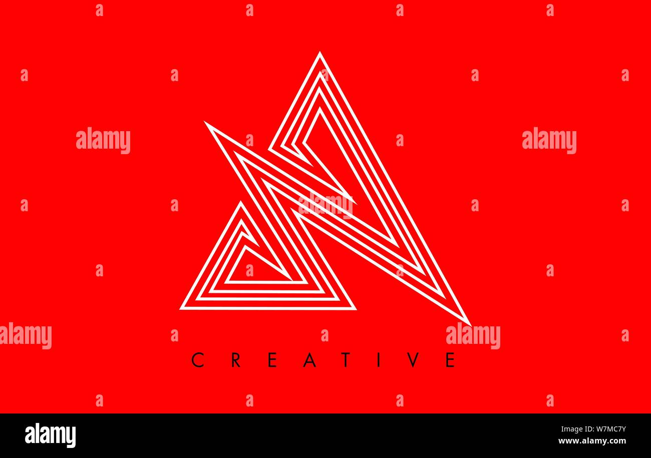 A Letter Red and Black Design Logo. Letter A Icon Logo with Monogram ...