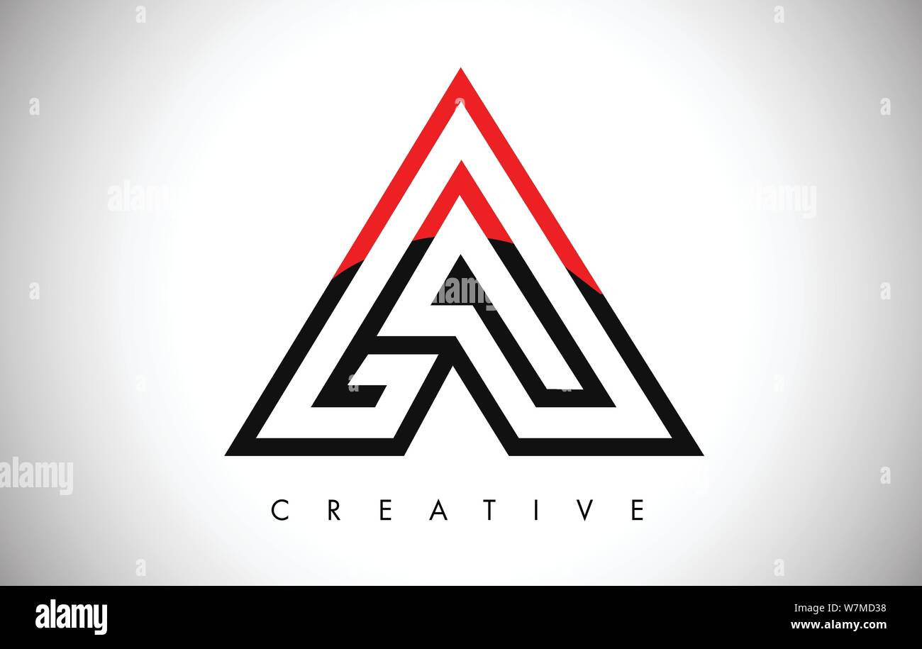 A Letter Red and Black Design Logo. Letter A Icon Logo with Monogram ...