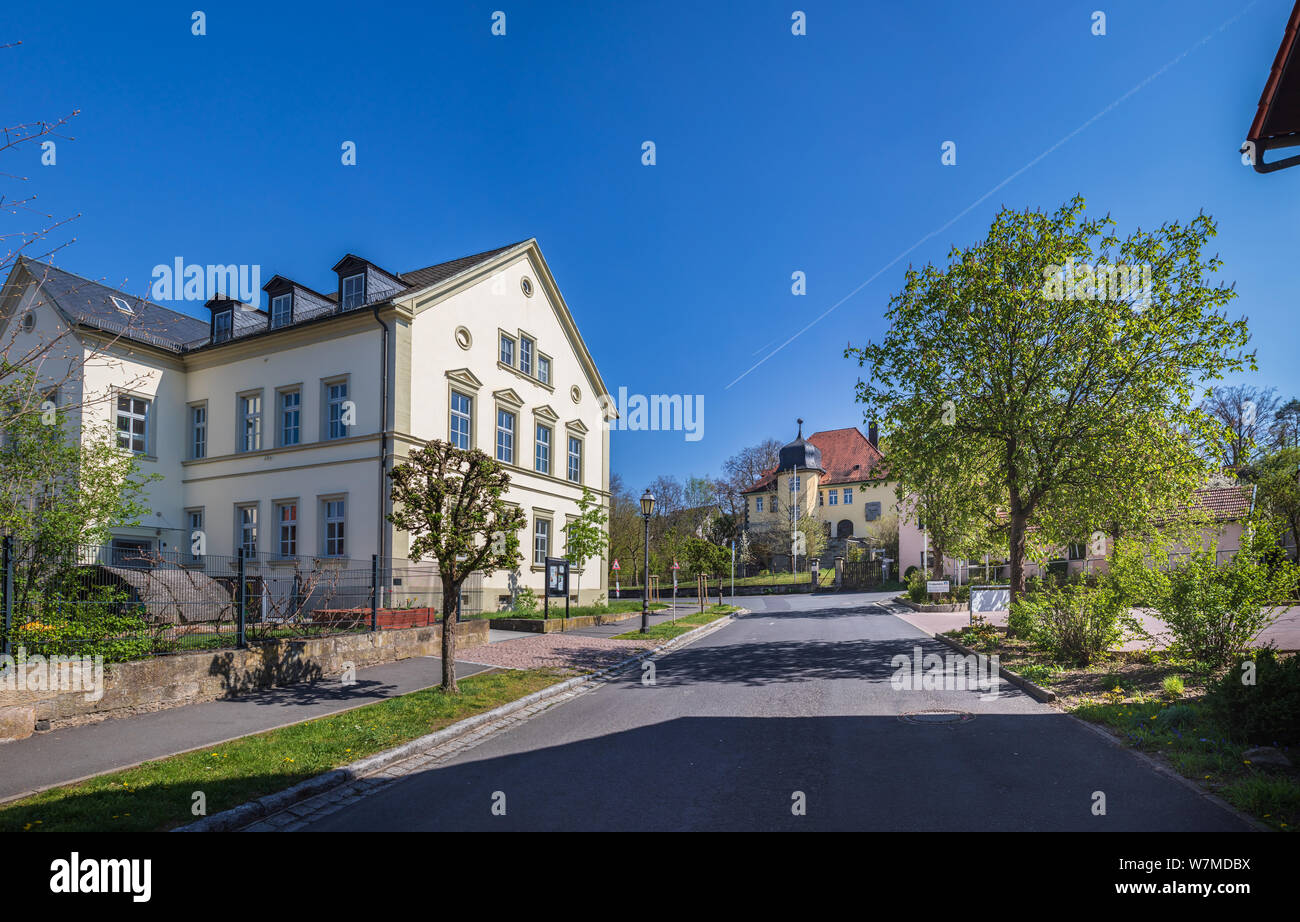 HASSBERGE, GERMANY - CIRCA APRIL, 2019: Townscape of Ebern in Hassberge ...