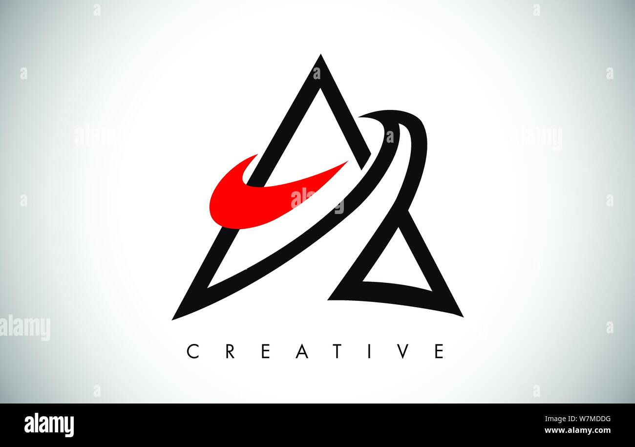 A Letter Red and Black Design Logo. Letter A Icon Logo with Monogram ...