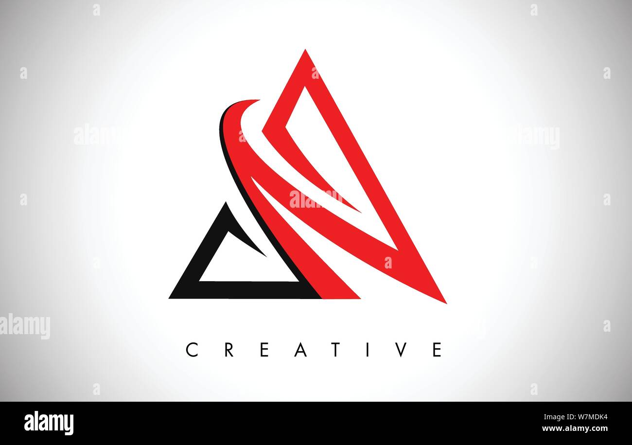 A Letter Red and Black Design Logo. Letter A Icon Logo with Monogram ...