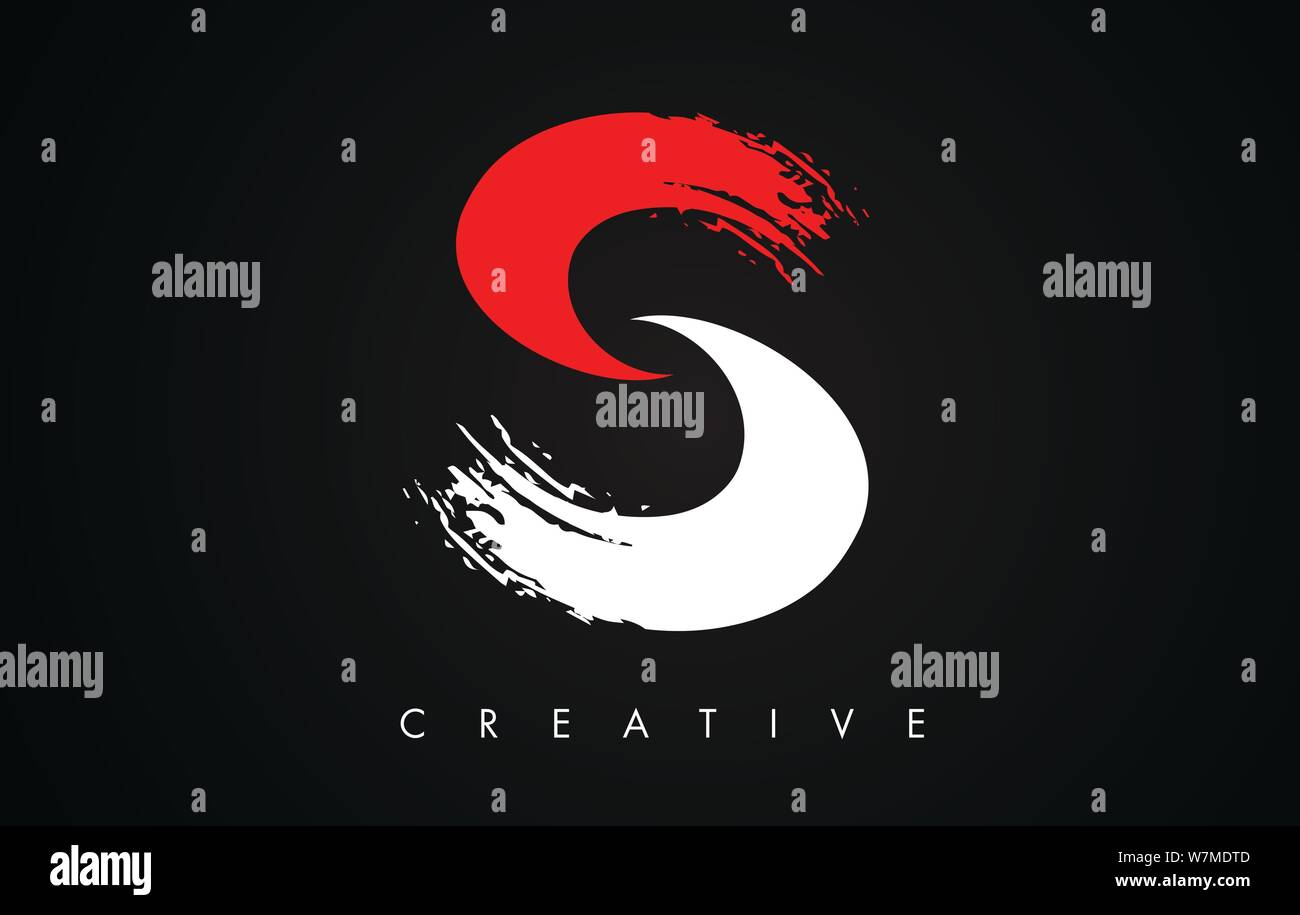 S Red Black Letter Modern Stroke Trendy Design Logo. Letter S Icon Logo ...