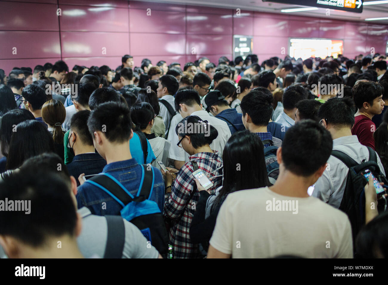 --FILE--Passengers use their smartphones to surf the Internet while ...