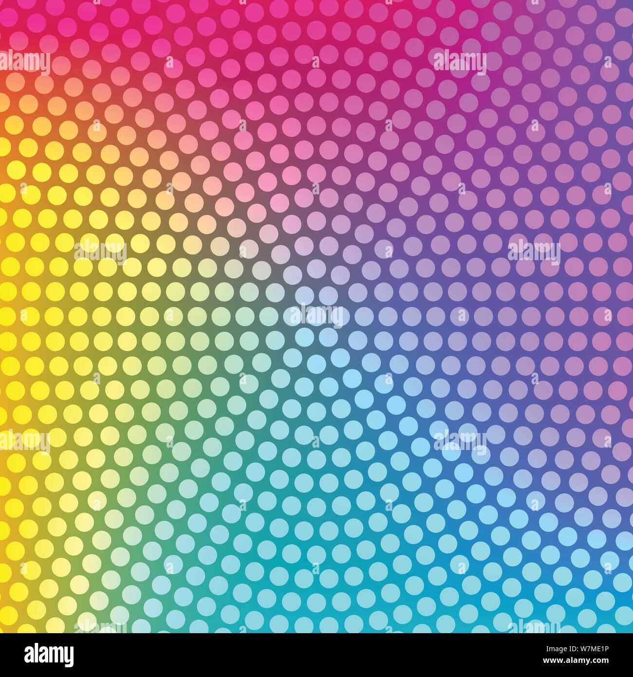 Colorful gradient background with circular dotted texture. Rainbow ...