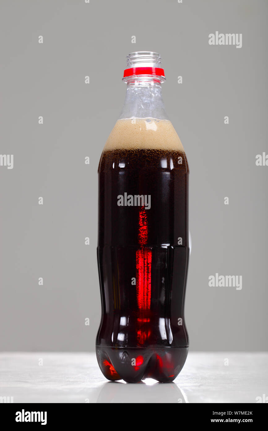 Close up of an open carbonated drink bottle Stock Photo - Alamy