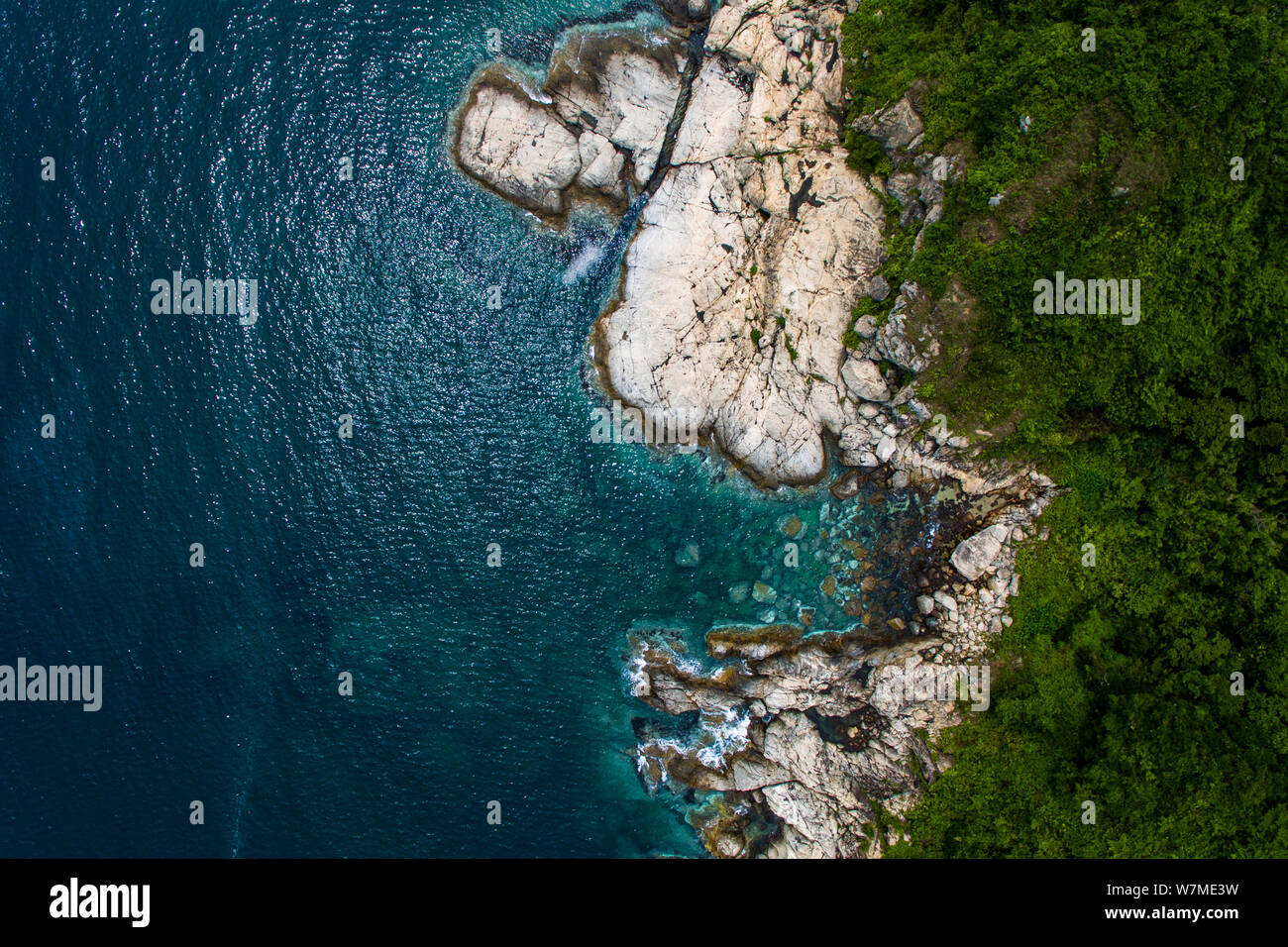This picture released on 24 July 2017 shows an aerial view of the ...
