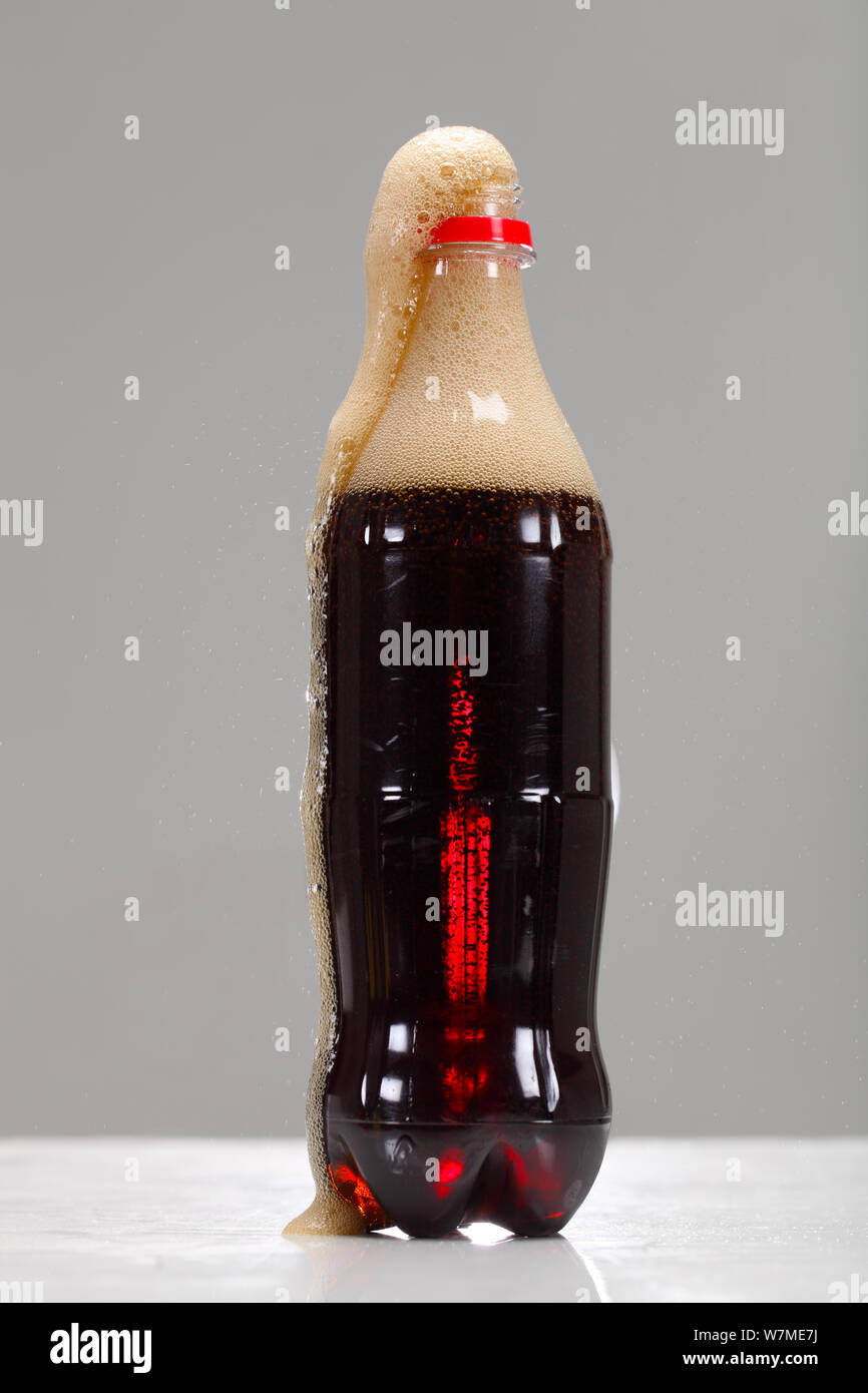 Soda Bottle Overflowing