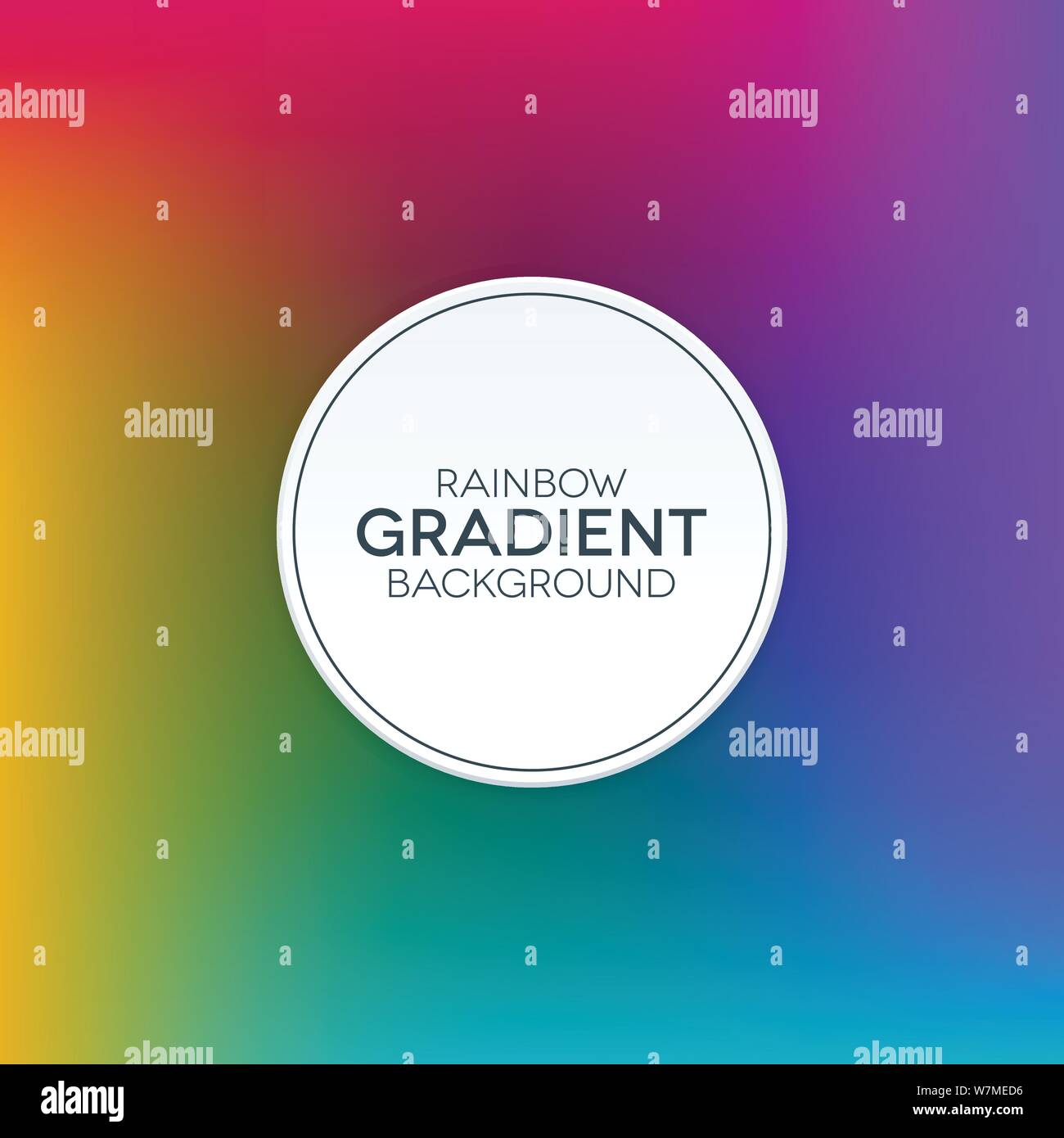 Colorful gradient background with white round label. Rainbow background ...